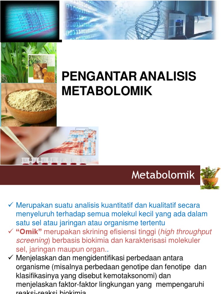 Pengantar Analisis Metabolomik | PDF