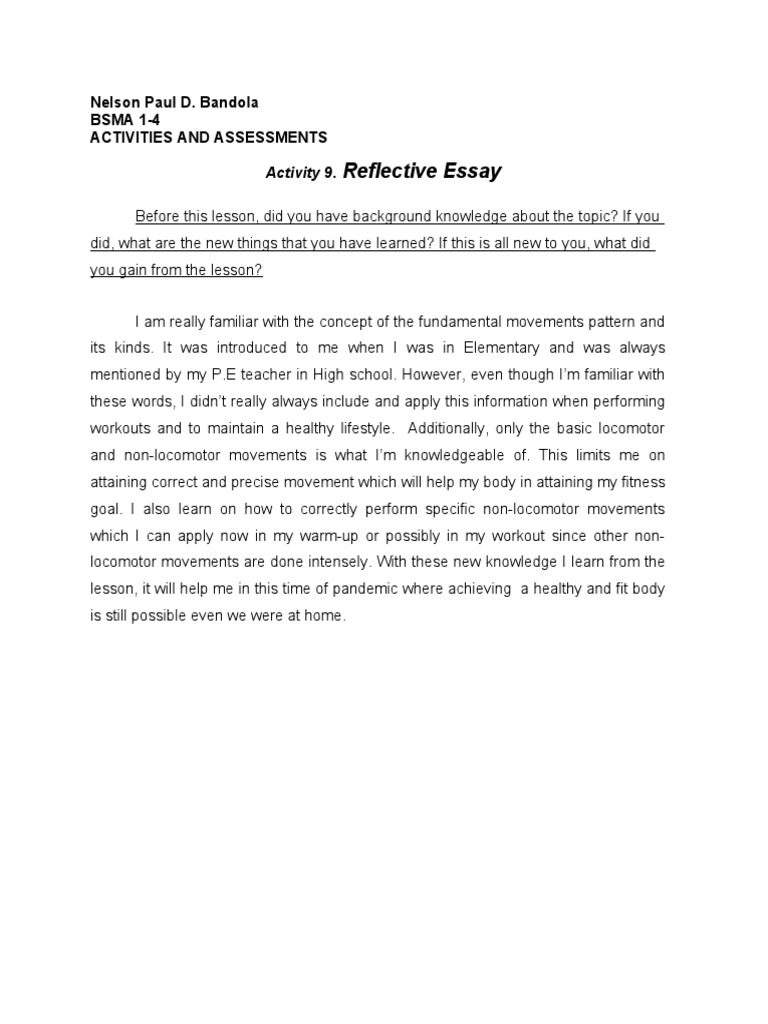 Activity 9-11 Fundamental-Movement-Pattern | PDF | Rubric (Academic ...