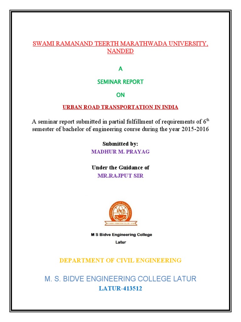 Swami Ramanand Teerth Marathwada University, Nanded | PDF