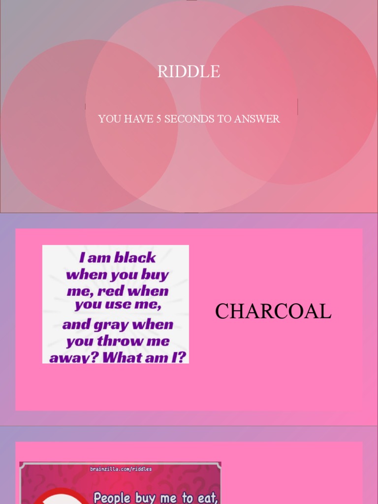Riddle: You Have 5 Seconds To Answer | PDF | Stress (Biology) | Anxiety