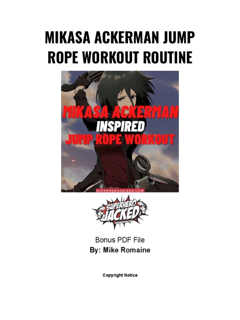 Mikasa Ackerman Jump Rope Workout PDF | PDF | Physical Fitness | Business