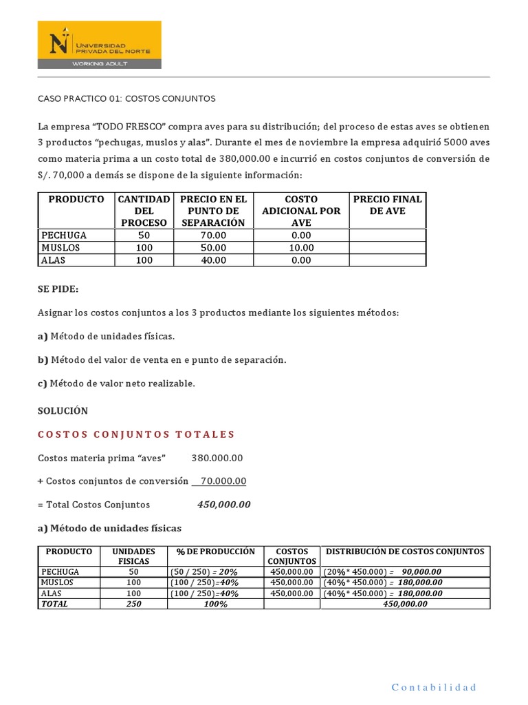 Casos Practicos Costos Conjuntos | PDF | Negocios económicos | Economias