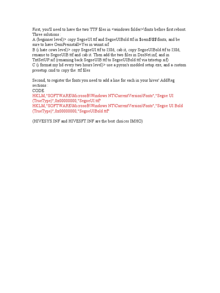 Register Fonts For Setup | PDF | Computers