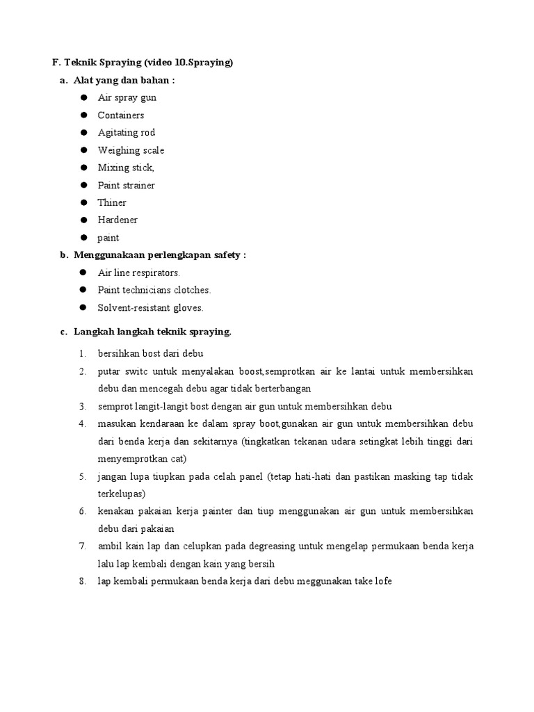 Teknik Spraying | PDF