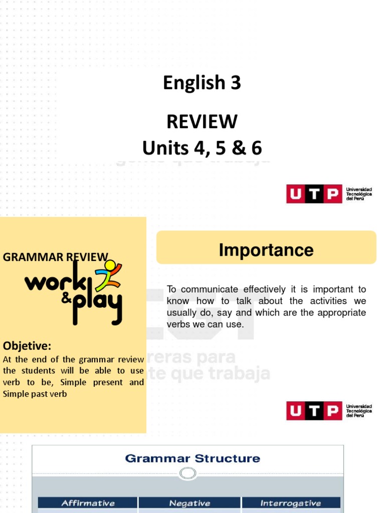 English 3 Review Units 4, 5 & 6 | PDF | Adverb | Verb