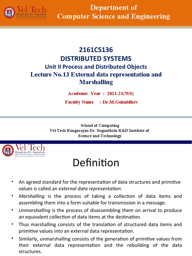 Lecture 13. External Data Representation & Marshalling | Download Free ...