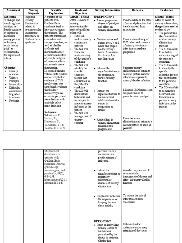 NCP Gbs | PDF | Urinary Incontinence | Urinary Bladder
