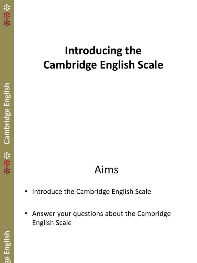 Introducing The Cambridge English Scale | Download Free PDF ...