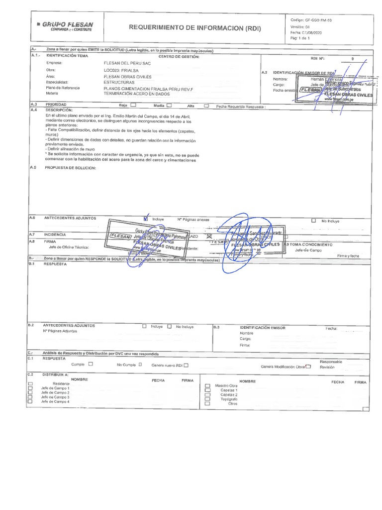 LOC023-RDI-009 Rev00 Compatibilización Planos | PDF