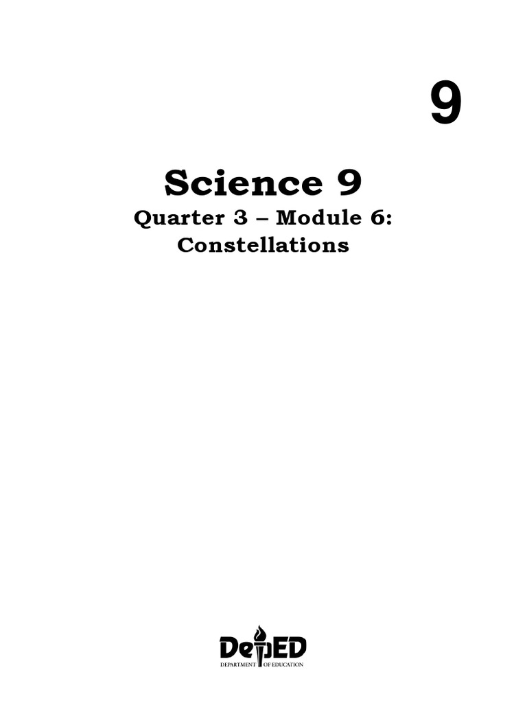 Science 9: Quarter 3 - Module 6: Constellations | Download Free PDF ...
