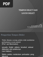 Locus dan Tempus Delicti dalam Hukum Pidana | PDF