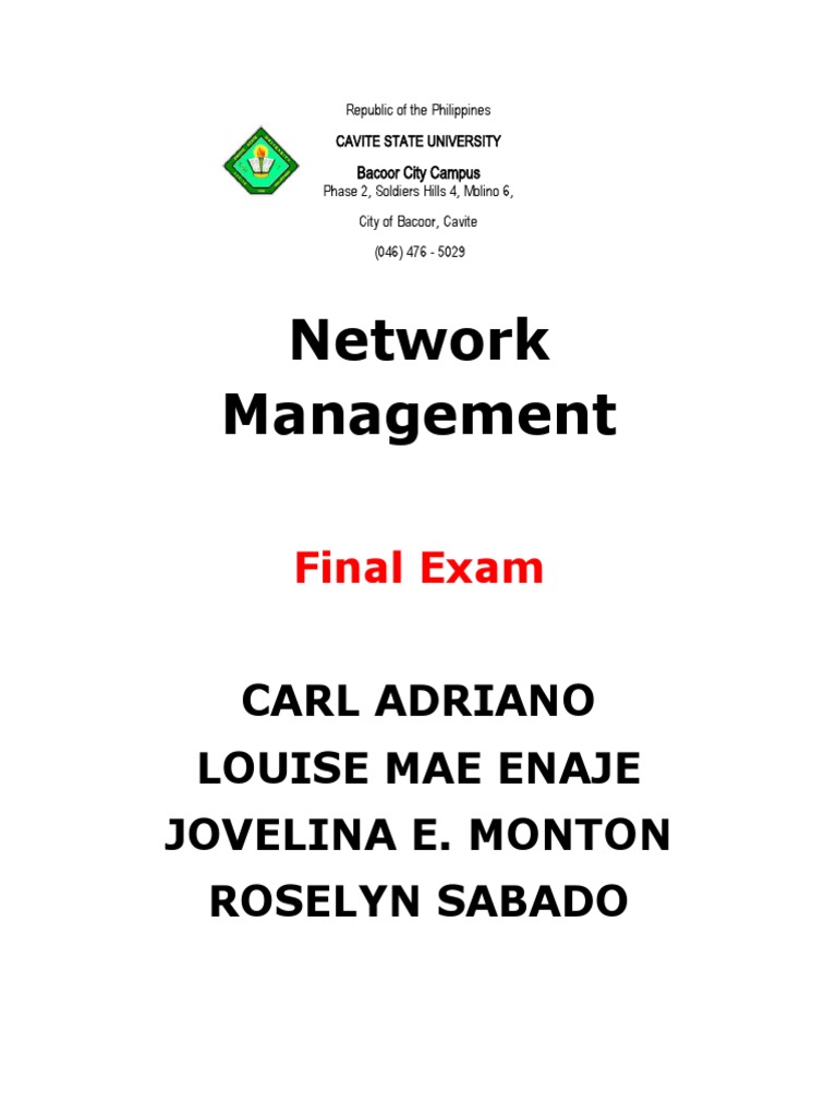 Network Management Final Exam | PDF