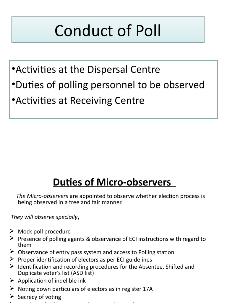 For Micro Observer WB2021 | PDF | Voting | Polling Place
