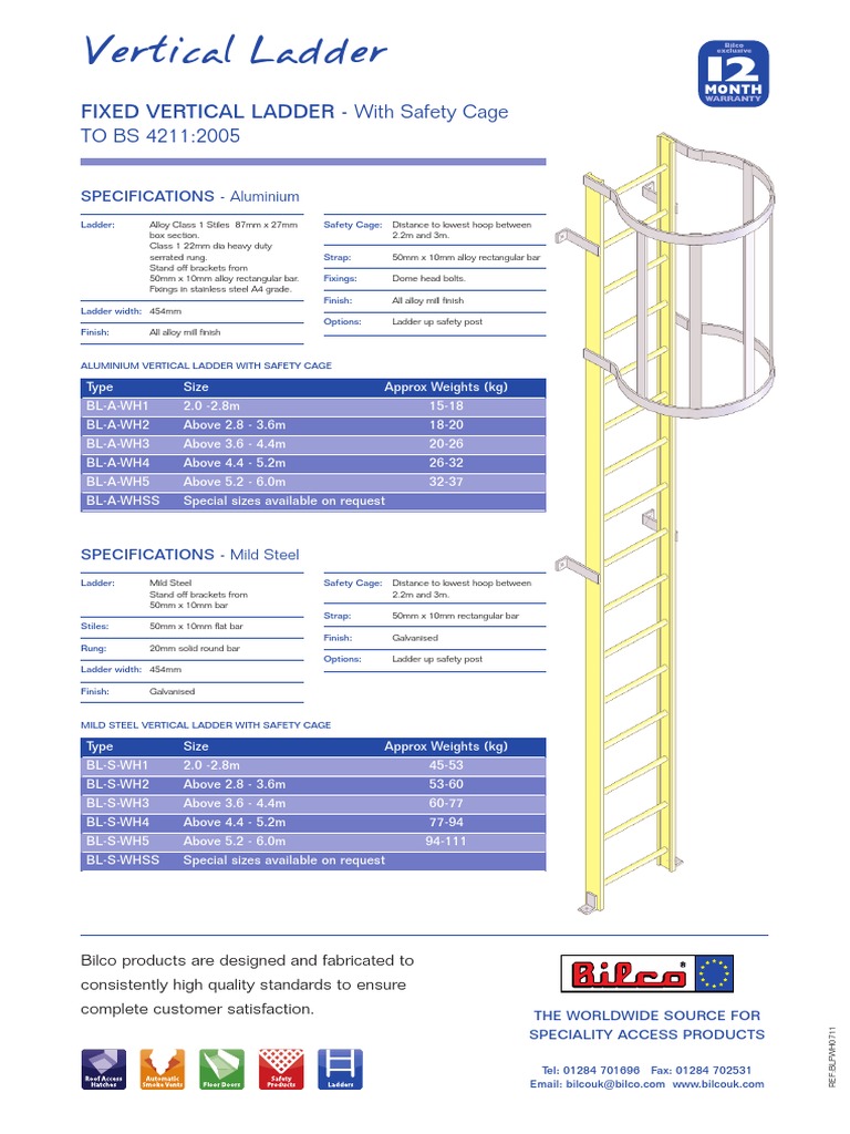 Monkey Ladder Specifications and Standards | PDF | Ladder | Metals