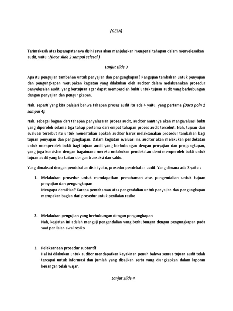 Presentasi Audit 2 | PDF