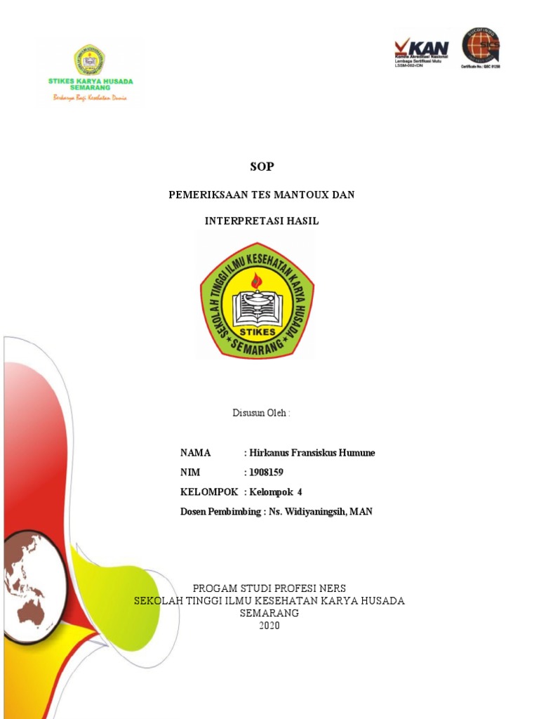 Sop Pemeriksaan Tes Mantoux Dan Interpretasi Hasil | PDF