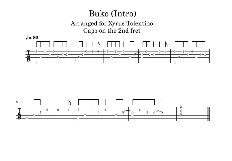 Buko (Intro) | PDF | Chordophones | String Instruments