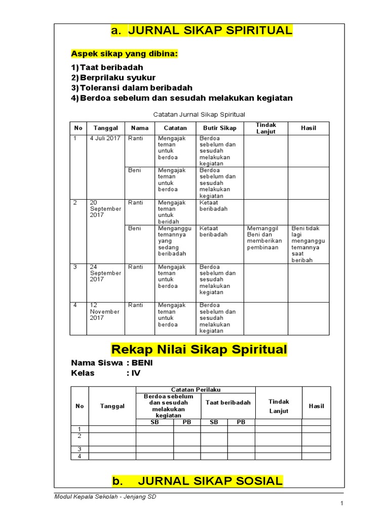 LK - Mengolah Nilai Sikap | PDF