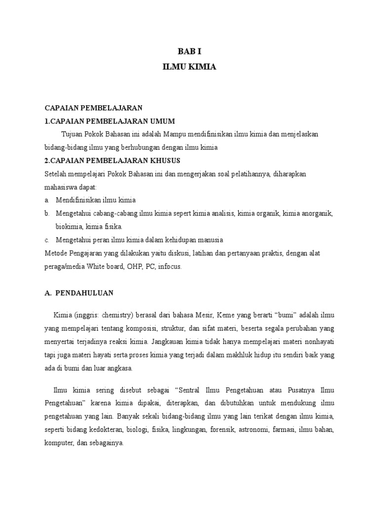 Materi Ilmu Kimia | PDF