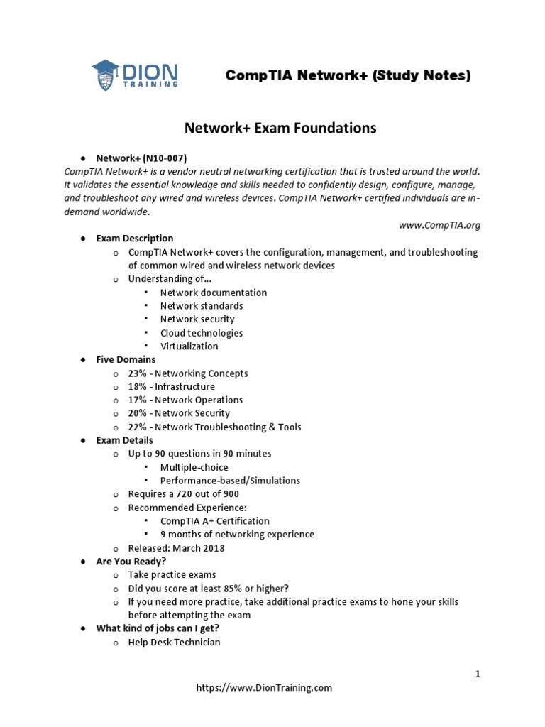 CompTIA Network (Notes) | PDF | Port (Computer Networking) | Computer ...