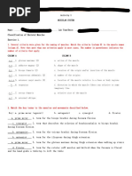 Skeletal System Quiz | PDF | Skeleton | Bone