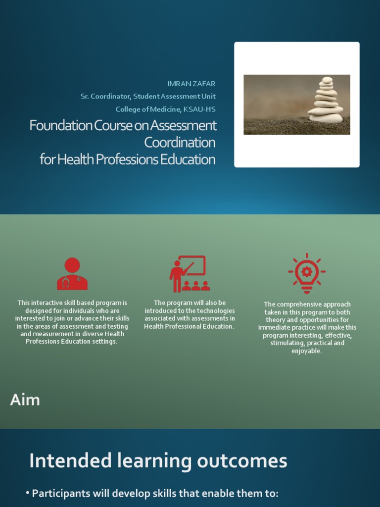 Foundation Course On Assessment Coordination | PDF | Educational ...