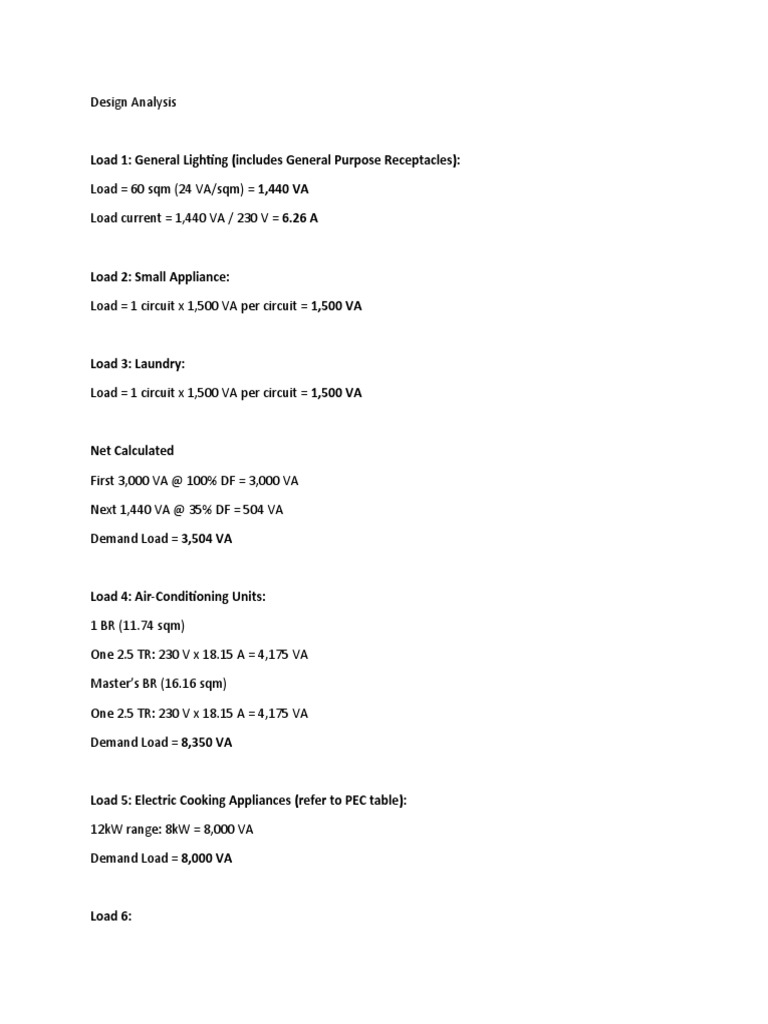 Load 1: General Lighting (Includes General Purpose Receptacles) | PDF