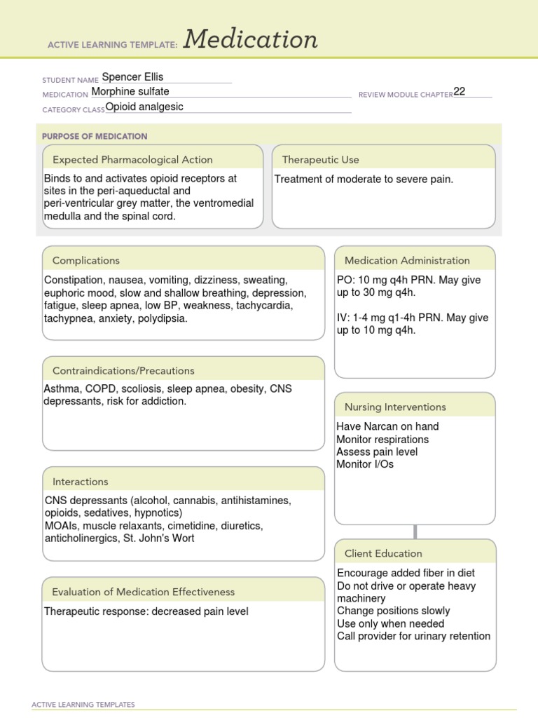 Medication: Expected Pharmacological Action Therapeutic Use | PDF ...