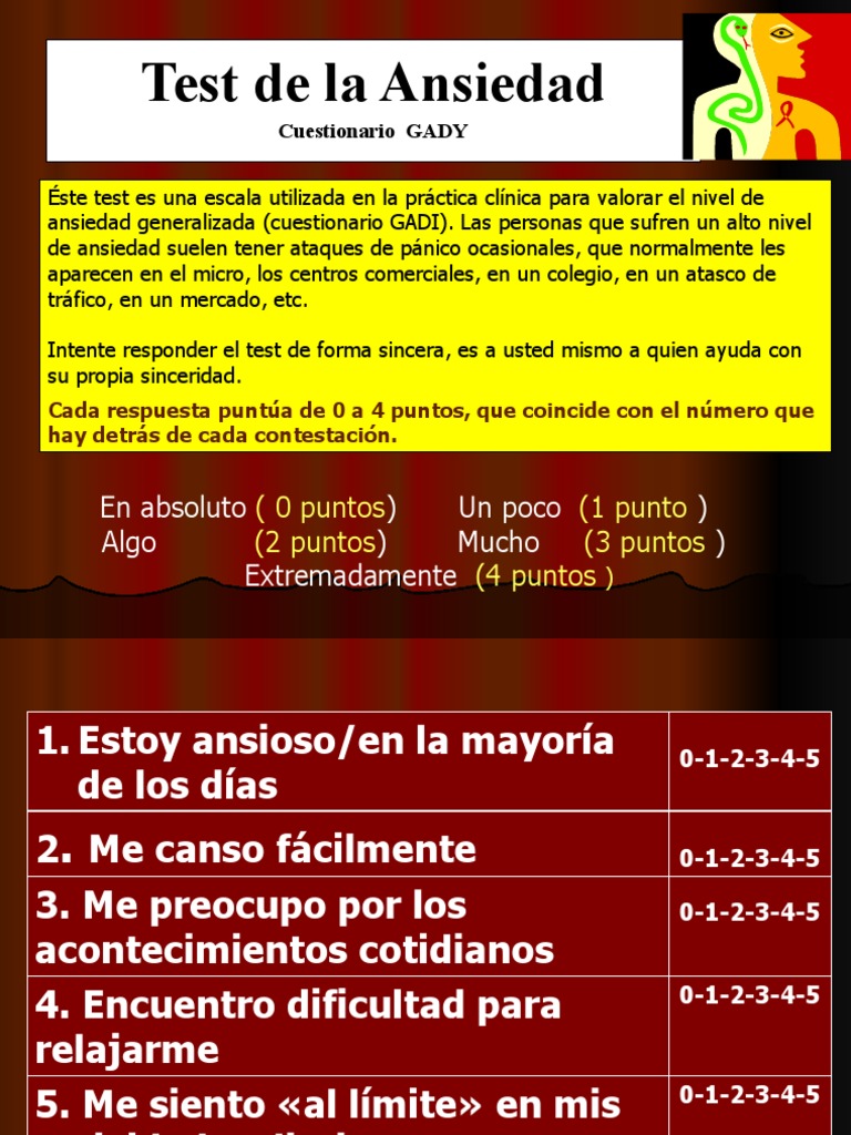 Test de Ansiedad | PDF | Ataque de pánico | Ansiedad