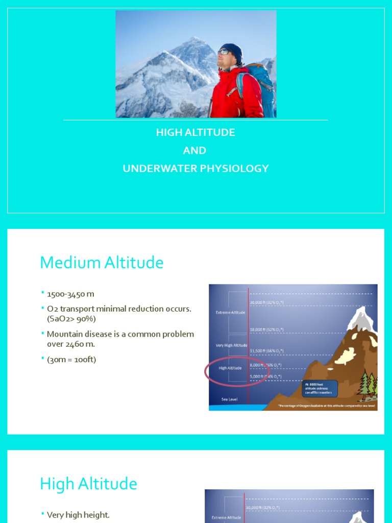 High Altitude and Underwater Physiology | PDF | Breathing | Hypoxia ...