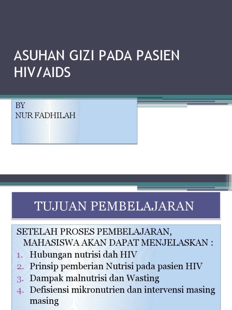 Nutrisi Optimal untuk Pasien HIV/AIDS | PDF