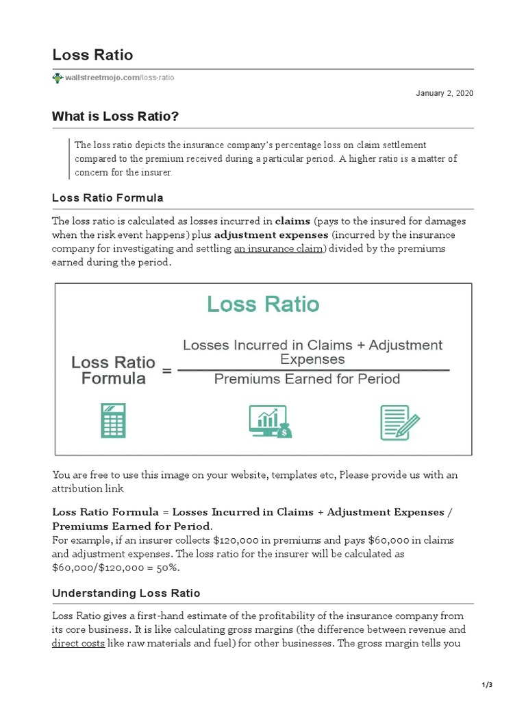 Understanding Loss Ratio in Insurance | PDF | Business | Finance ...