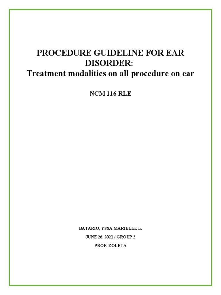 Irrigating The External Auditory Canal | PDF | Ear | Human Nose