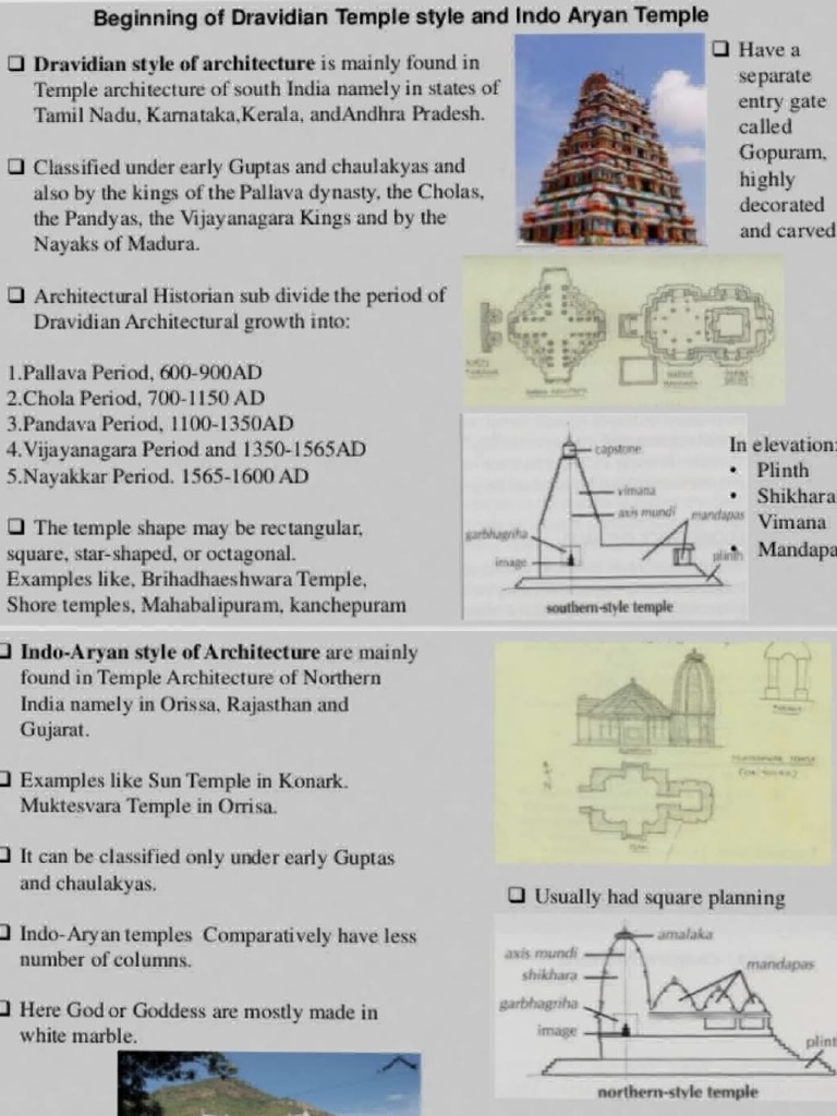 Dravidian and Indo Aryan Style | PDF | Religious Architecture ...