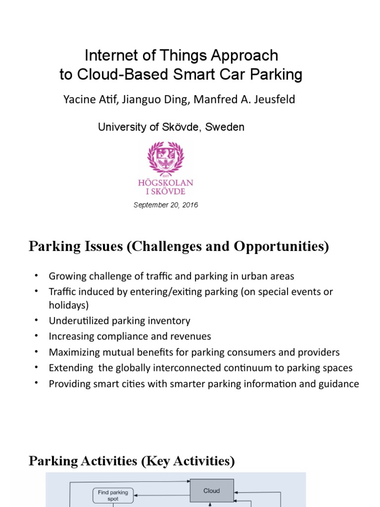 Internet of Things Approach To Cloud-Based Smart Car Parking | PDF ...