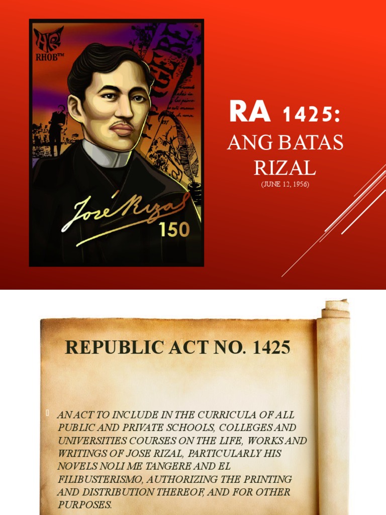 Batas Ni Rizal 1425 | PDF