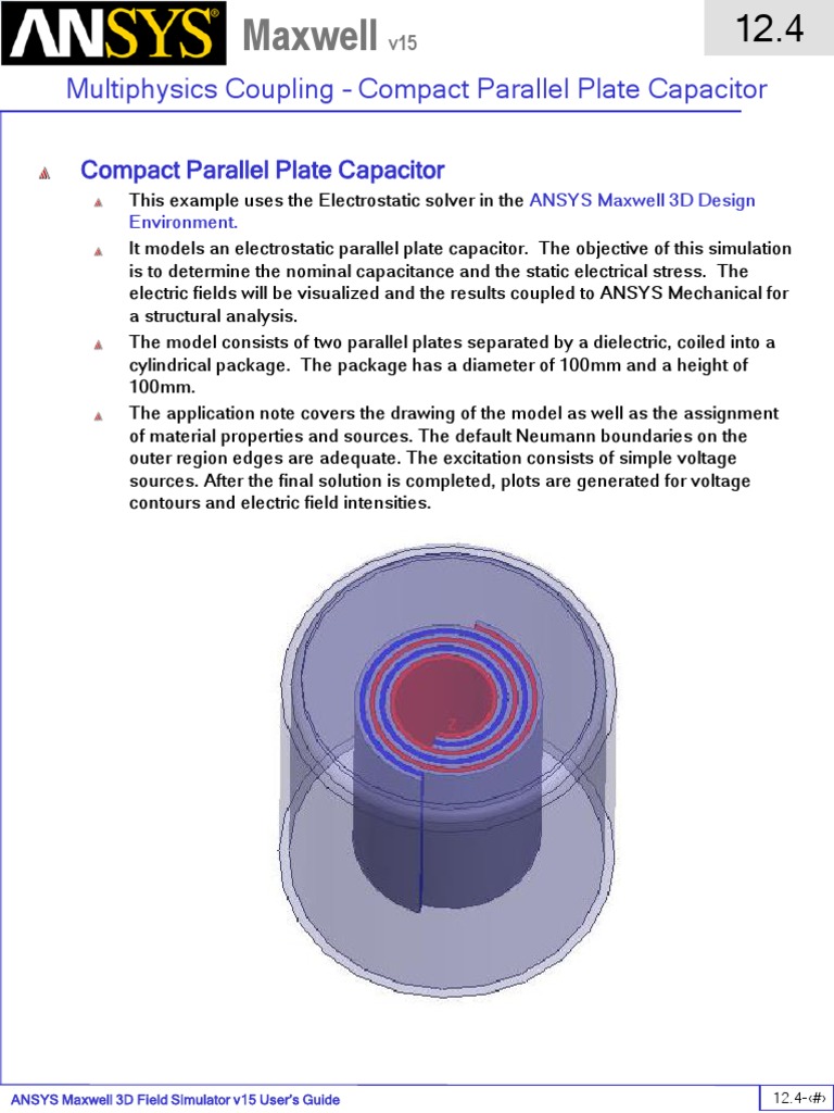 Multiphysics Coupling - Compact Parallel Plate Capacitor | PDF ...