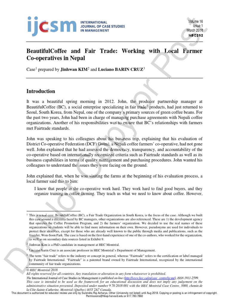 Working With Local Farmers in Nepal | PDF | Fair Trade | Business