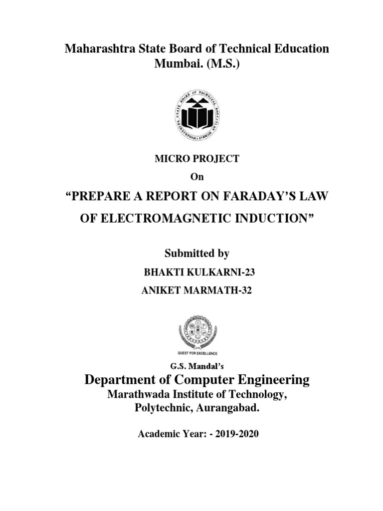 EEC Micro Project on Faraday's Law | PDF