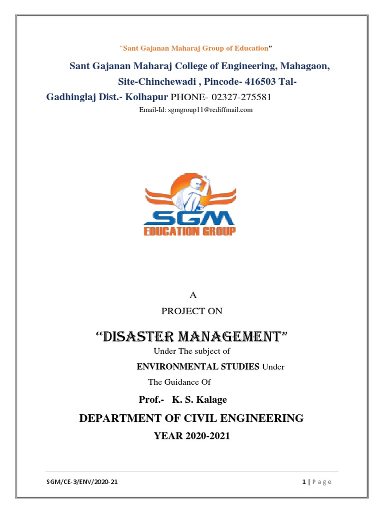 Disaster Management | Download Free PDF | Flood | Survey Methodology