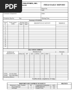 Templete Daily Drilling Report | PDF