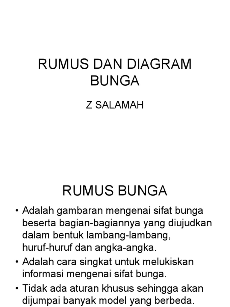 Rumus dan Diagram Bunga Ovarium | PDF | Puisi
