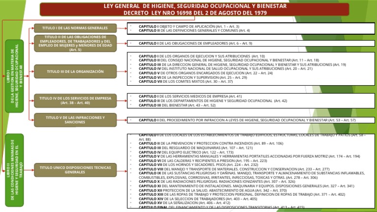 Esquema Sobre La Ley General de Higiene, Seguridad Ocupacional Y | PDF | Bienestar | Medicina