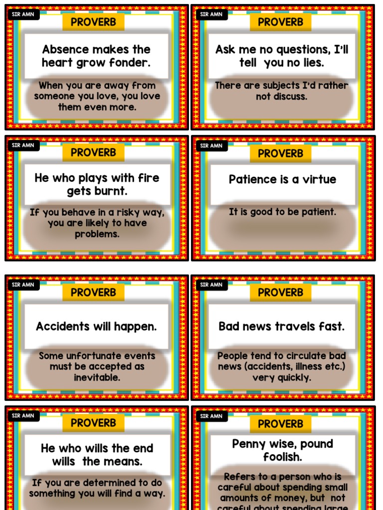 Absence Makes The Heart Grow Fonder. Ask Me No Questions, I'll Tell You ...