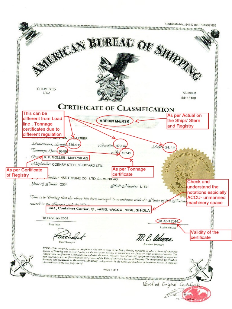 Ship Certification and Tonnage Details | PDF | Tonnage | Naval Architecture