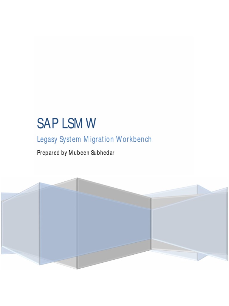 Sap LSMW | PDF | Computer Engineering | Information Technology