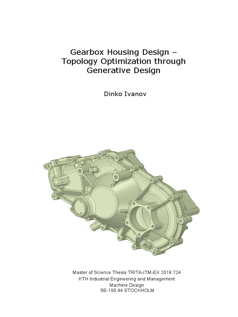 Gearbox Housing Design | PDF