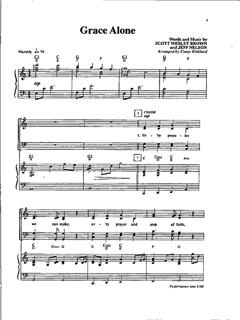 Song Grace Alone | PDF