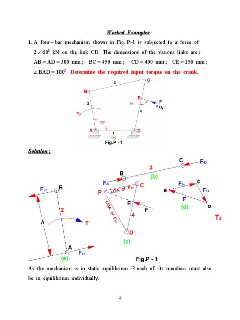 Static Force Analysis Problems | PDF | Torque | Force