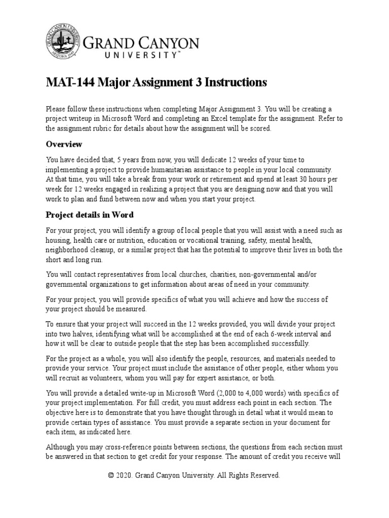 MAT-144 Major Assignment 3 Instructions | PDF | Annual Percentage Rate | Interest
